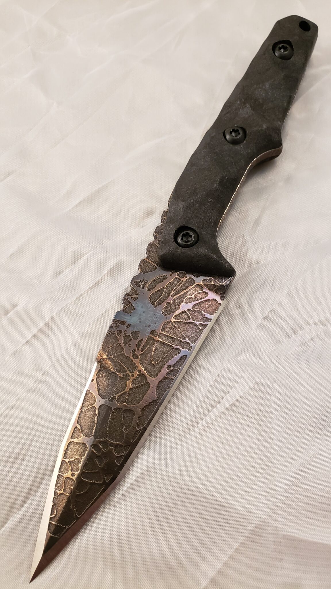 Custom Acid Etched Thick Huginn Dagger with Spectral Patina CPM CRU ...